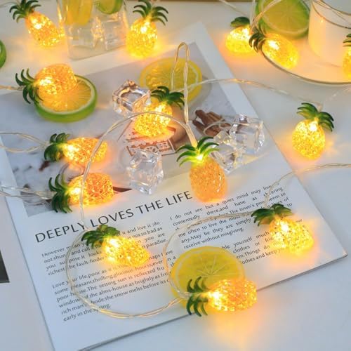 Amazon.com : 40 LED Pineapple String Lights, 8 Modes Pineapple Fairy ...