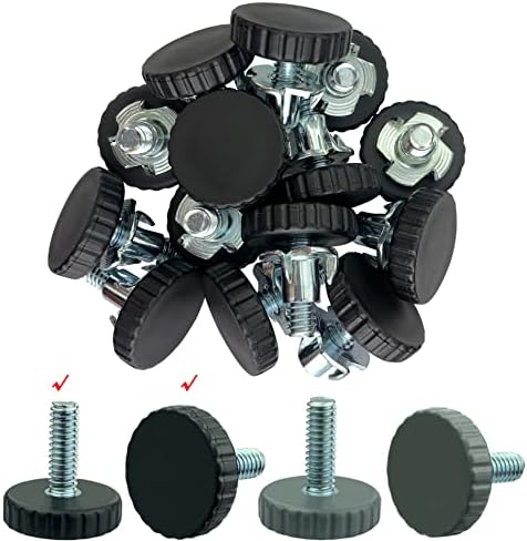 1/4" Threaded Table/Chair/Furniture Feet Screw on with Threaded Insert ...