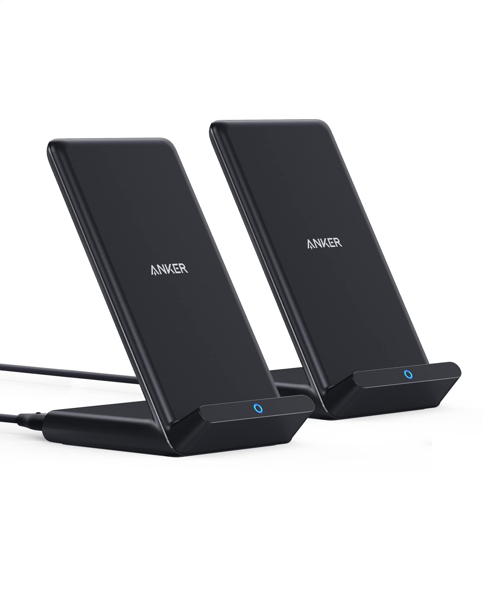 Anker Wireless Charger, 2-Pack PowerWave Stand Upgraded, Qi-Certified ...