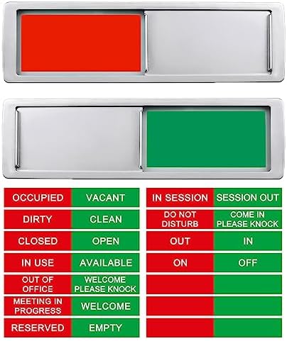 Letters Custom Privacy Door Sign - Vacant/Occupied, Do Not Disturb, On ...
