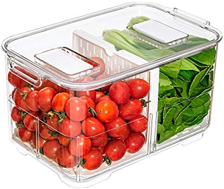 Amazon.com: Slideep Refrigerator Food Storage Containers, Produce Saver ...