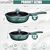 Non-Stick Frying Pan Set with Lids | Extra Deep Ceramic - 28cm & 30cm ...