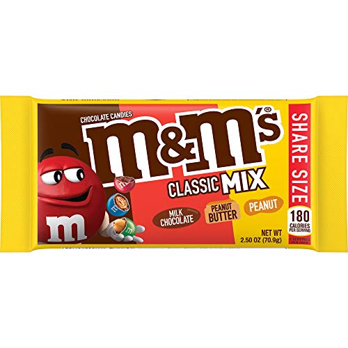 M&M'S Classic Mix Chocolate Candy Share Size Pack, 2.5 Oz | Amazon price tracker / tracking ...