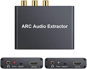 HDMI ARC Audio Adapter, 192KHz ARC Audio Extractor with Analog 3.5mm L ...