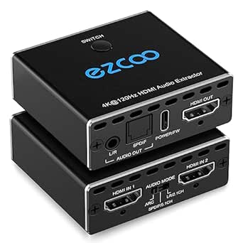 Ezcoo 4K@120Hz HDMI 2.1 Audio Extractor with Advanced Features