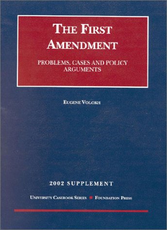 Amazon.com: Supplement to the First Amendment: 9781587784446: Volokh ...