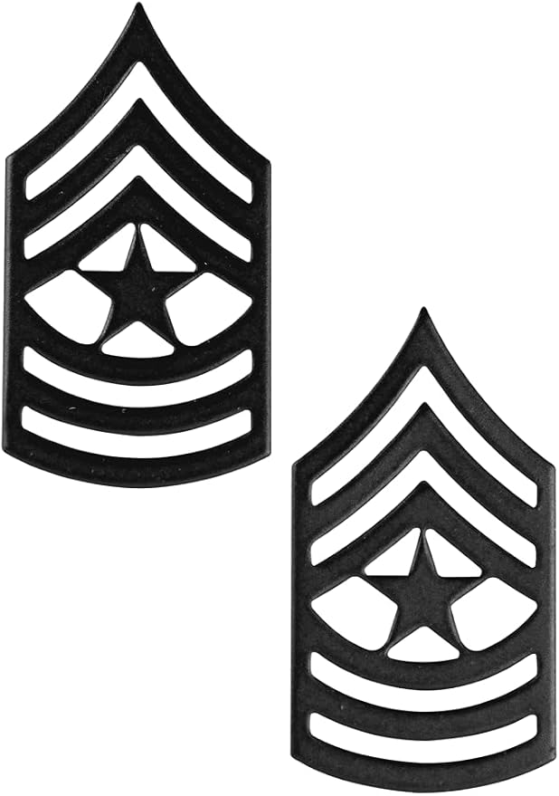Amazon.com: US Army Sergeant Major Black Collar Device Rank Insignia Pair