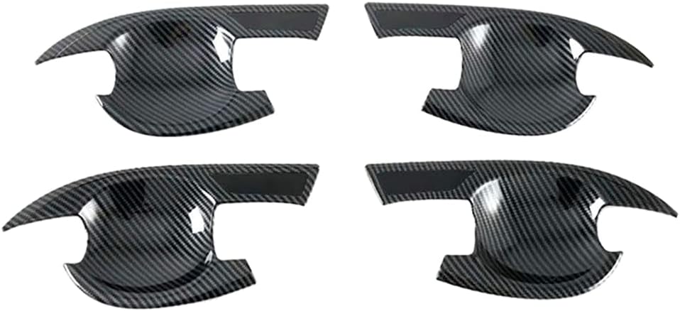 Amazon.com: KACEPAR Carbon Fiber Exterior Door Handle Bowl Cover Trim ...