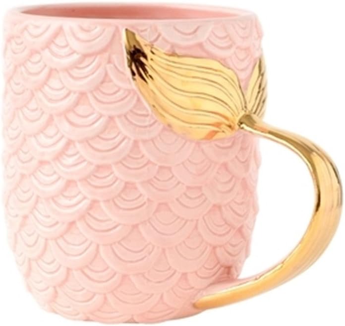 Amazon.com: ZaH 15 oz Mermaid Mug Ceramic Coffee Mugs Big Cute Cups ...