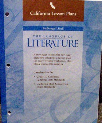 California Lesson Plans: McDougal Littell, the Language of Literature ...