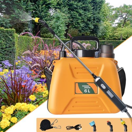 SURLABA Battery Powered Garden Sprayer, Electric Weed Sprayer with USB ...