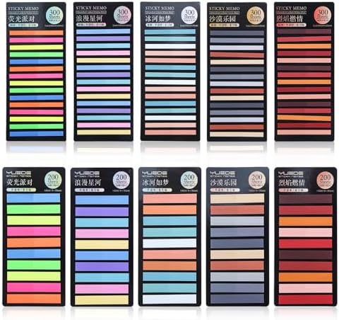 Amazon.com : Ruksifg Set of 10 Removable Sticky Tabs for Annotating ...