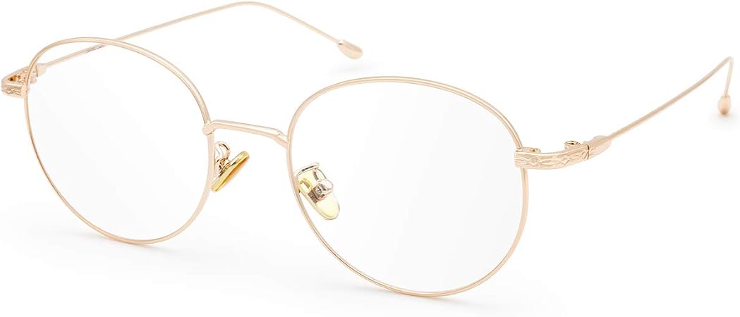 Amazon.com: livho Blue Light Blocking Glasses, Retro Round Fake ...