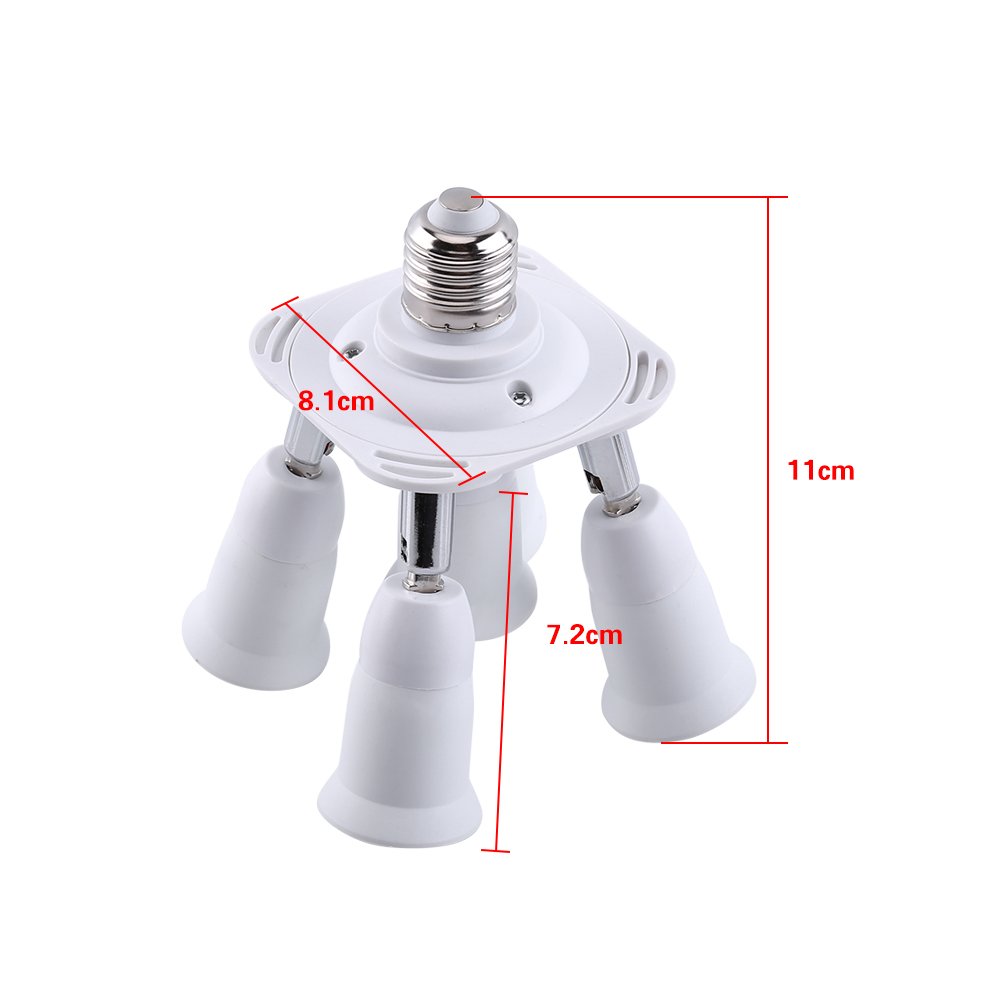 Light Bulb Socket Adapter Splitter Leviton 660 Watt Keyless