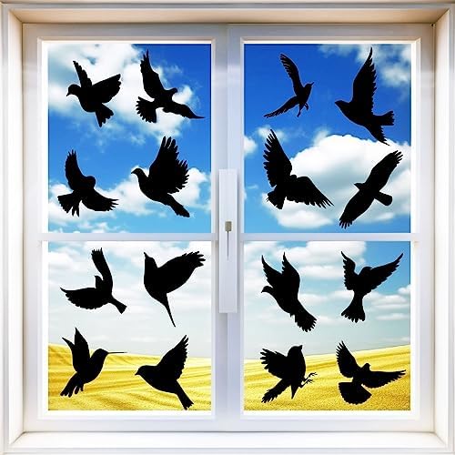 16 Pieces Window Clings, Hummingbird Anti Collision Window Stickers for ...