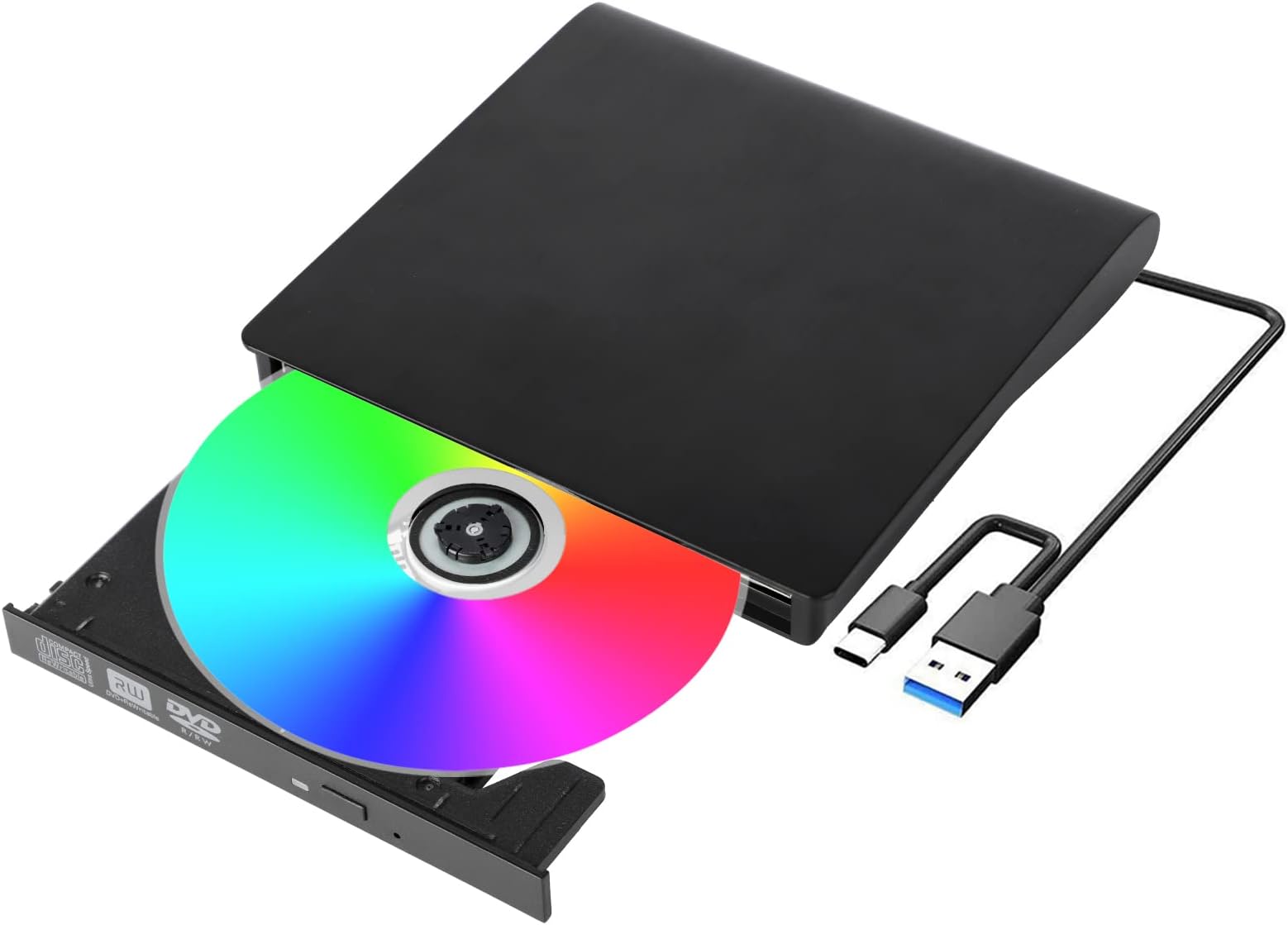 ORIGBELIE Quemador Unidad de CD y DVD Externo, USB 3.0 Lector CD/DVD +/-RW Portatil, Reproductor ...