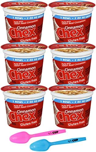 Amazon.com: General Mills, Gluten Free Cinnamon Chex Cereal Cups, 2 ...