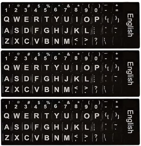 Amazon.com: 2 Pack English Keyboard Stickers Big Letter Full Set (120 ...