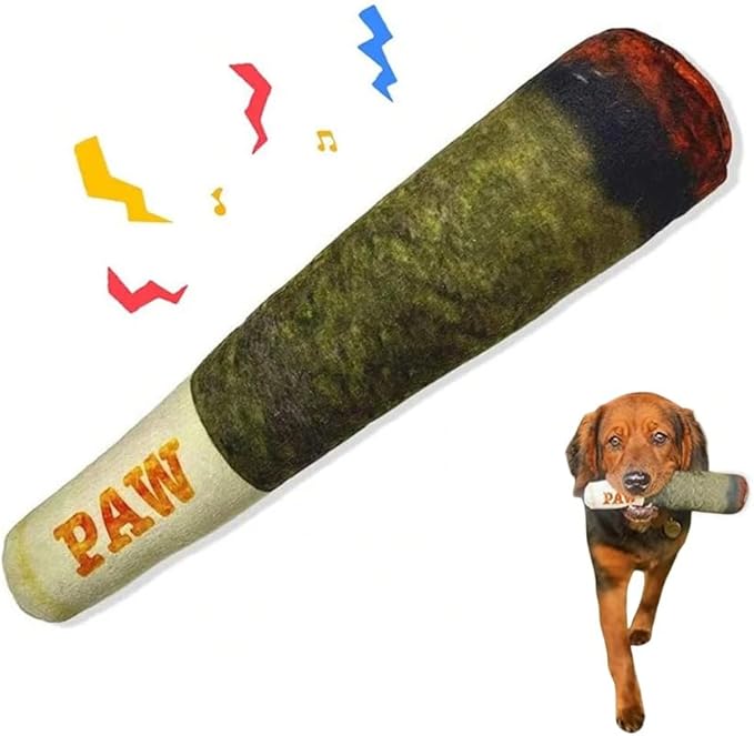Dog & Cat Doobie Spliff Squeaky Pet Toy | Doggy Kitten - Animal fun ...