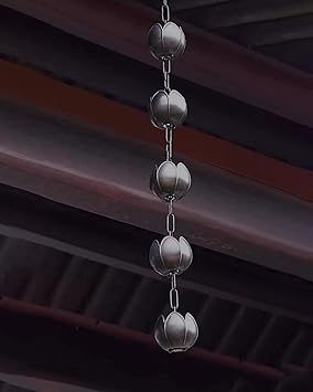 Metal Rain Chain for Gutter Drainage, Non-Rusting Water Diverter and ...