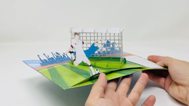 Watch Boy Soccer Player 3D Pop Up Card - 5x7 Inch - Handmade on Amazon Live