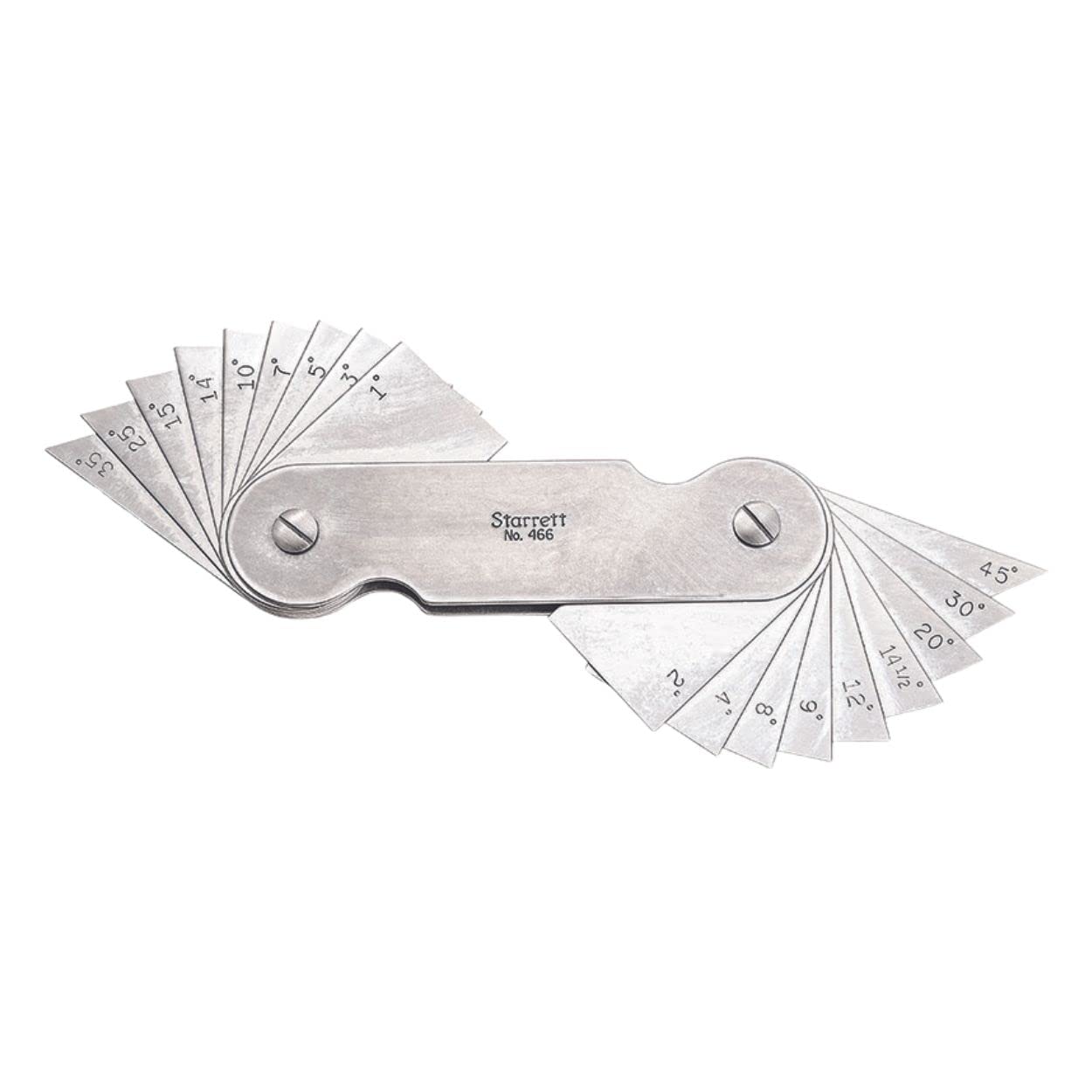 Starrett 466 Angle Gage, 1-45 Degree Range, 9/32-inch Thick, 1-1/16 ...