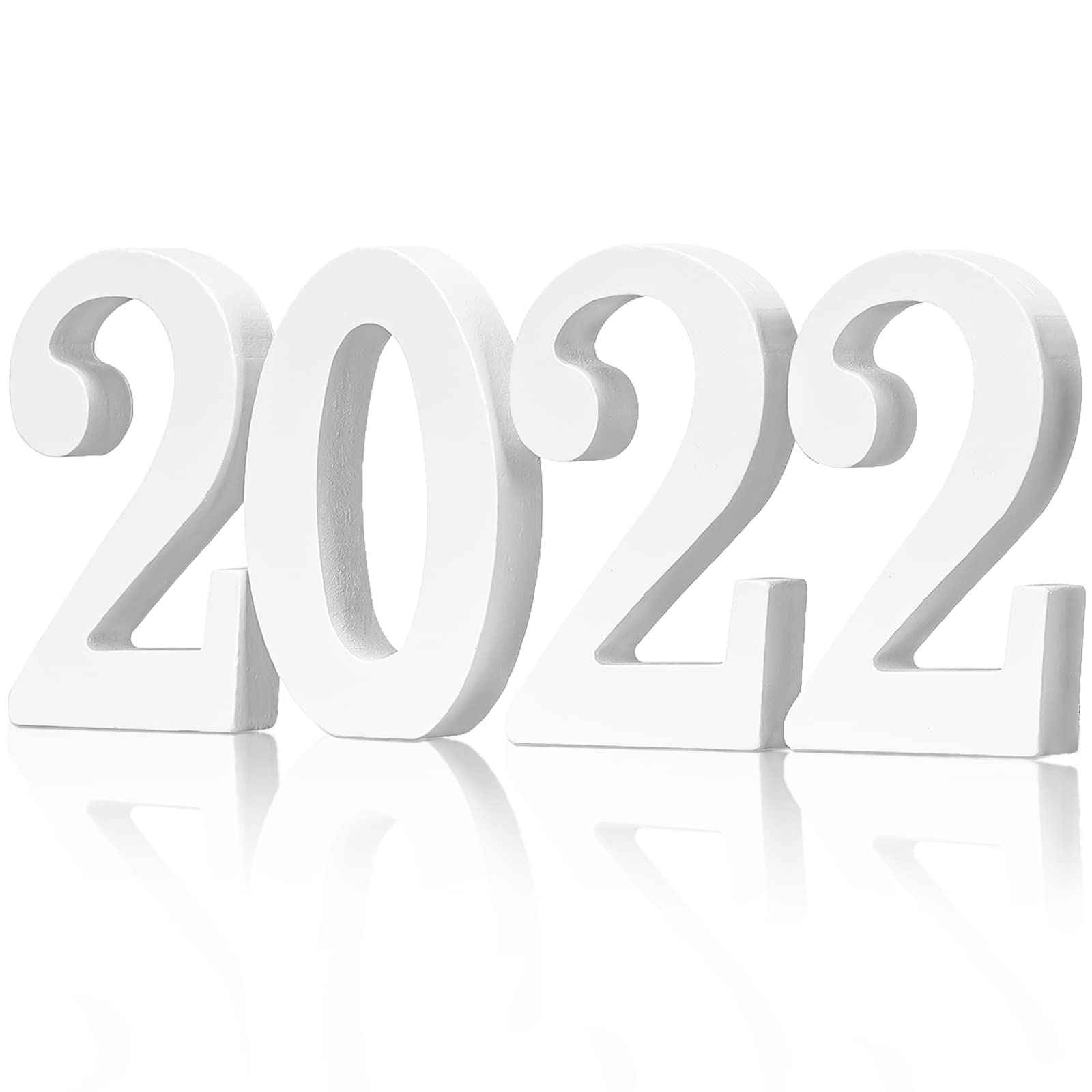 Buy 2022 Wooden Sign 2022 Numbers Wooden Table Top Freestanding Sign ...