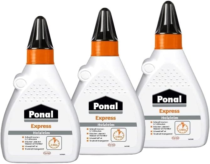 Ponal Express Holzleim, transparent und schnell trocknender Holzkleber ...