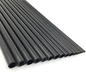 Amazon.co.jp: 10 Pcs Carbon Fiber Tube, Hollow Tube Carbon Pipe Carbon Fiber Rod Kite Model ...
