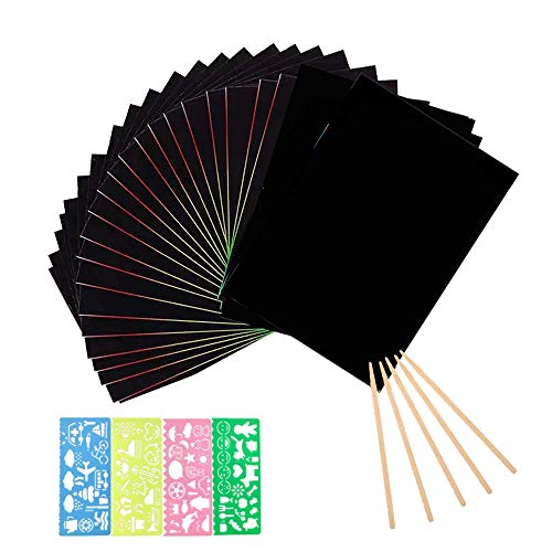 Black Scratch Paper Art Rainbow Set - Educational Toys Planet