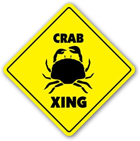 Amazon.com: 1080 Graphics Crab Crossing Sign Xing Signs Crabs Shack ...