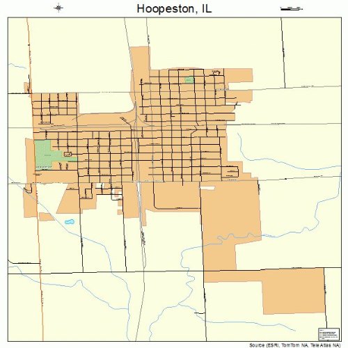 Amazon.com: Large Street & Road Map of Hoopeston, Illinois IL - Printed ...
