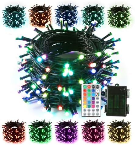 Litupshow Color Changing Fairy Lights String Bttery Powered with Remote ...