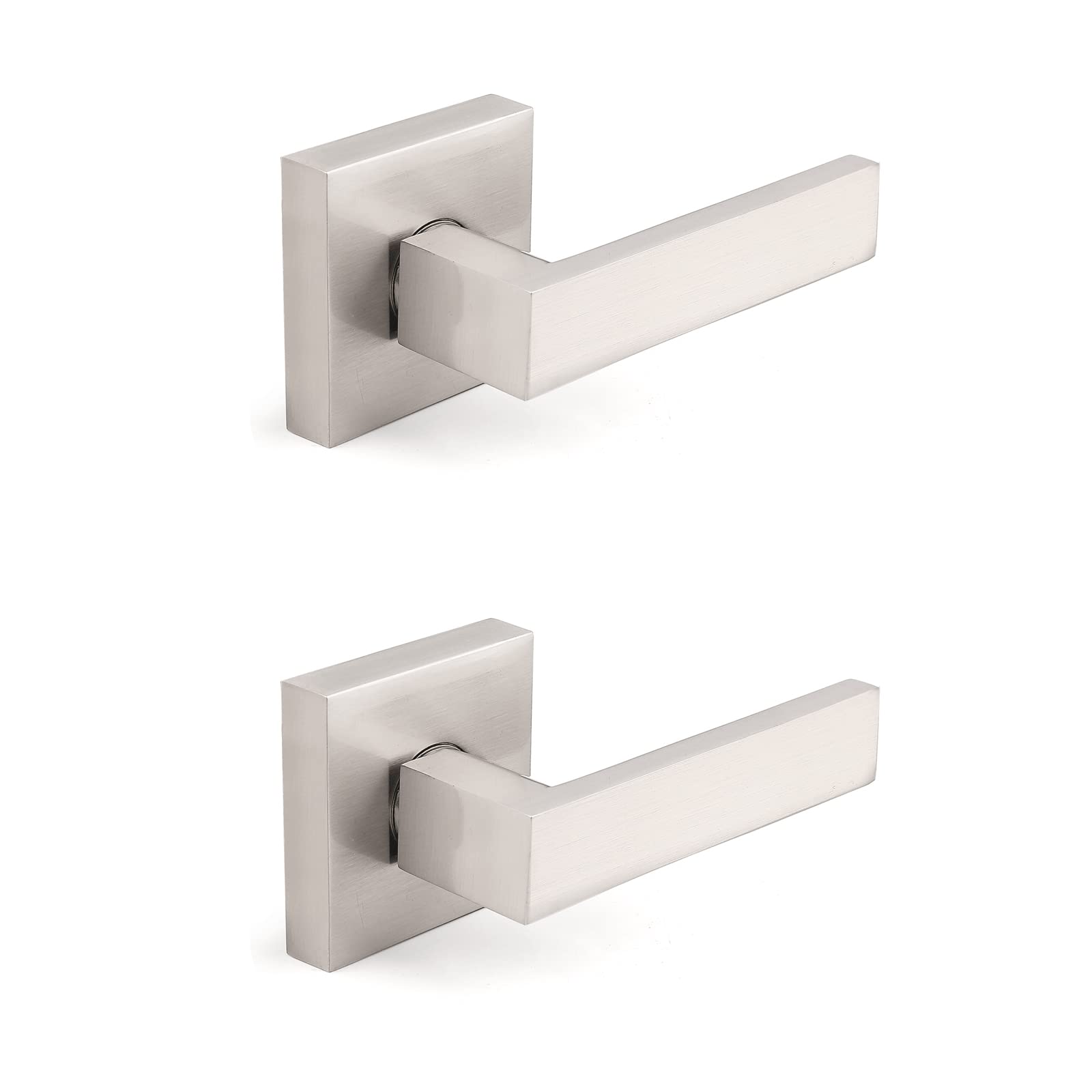 Snapklik.com : 2 Satin Nickel Dummy Levers For Interior Doors