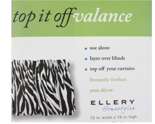 Ellery Homestyles Top It Off Valance - Zebra by Ellery Homestyles