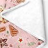 Amazon.com: Pink Christmas Gingerbread Man Throw Blanket, Winter Cute ...