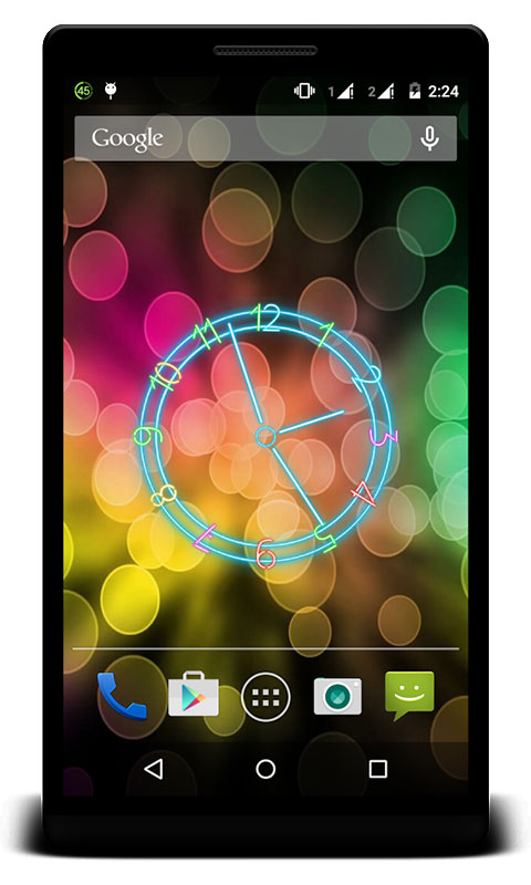 Fluorescent Clock Live Wallpaper