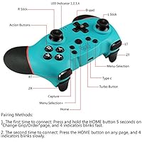 Diswoe Manette sans Fil Compatible pour Switch/Switch Lite/Switch OLED, Bluetooth Manette Switch ...
