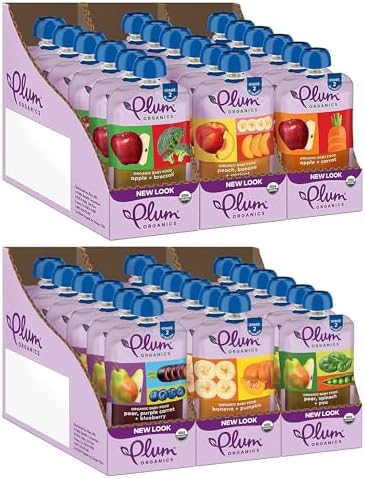 Amazon.com : Plum Organics Baby Food Meal Variety Packs - Stage 2 Fruit ...