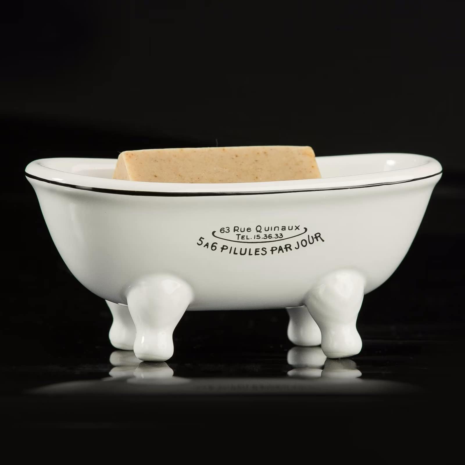 Amazon.com: WAIT FLY Creative Cat Soap Holder Ceramic Soap Dish Self ...