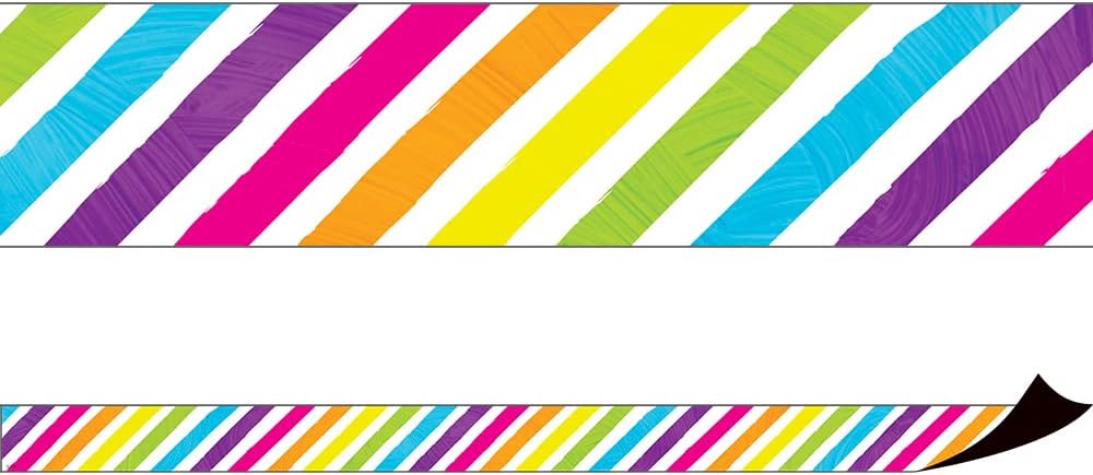 Amazon.com: Teacher Created Resources Brights 4Ever Stripes Magnetic ...