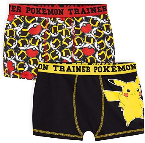 Pokemon Jongens Boxers, Kids Katoen Ondergoed 4-14 jaar, Pack van 2 ...