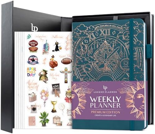 Amazon.com : Legend Weekly Planner Premium – Undated Weekly, Monthly ...