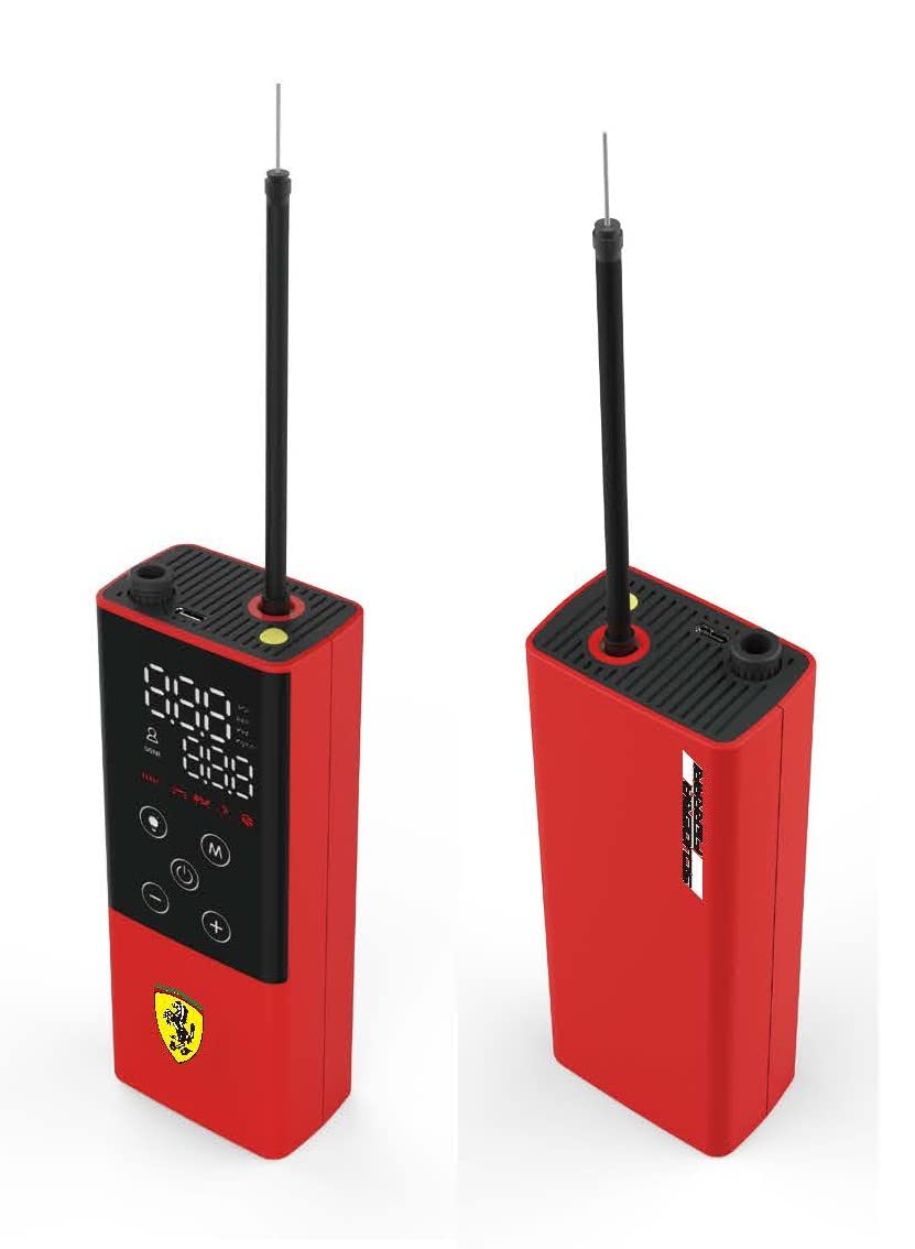 Ferrari Portable Air Compressor 150 Psi Battery Power Tire Inflator ...