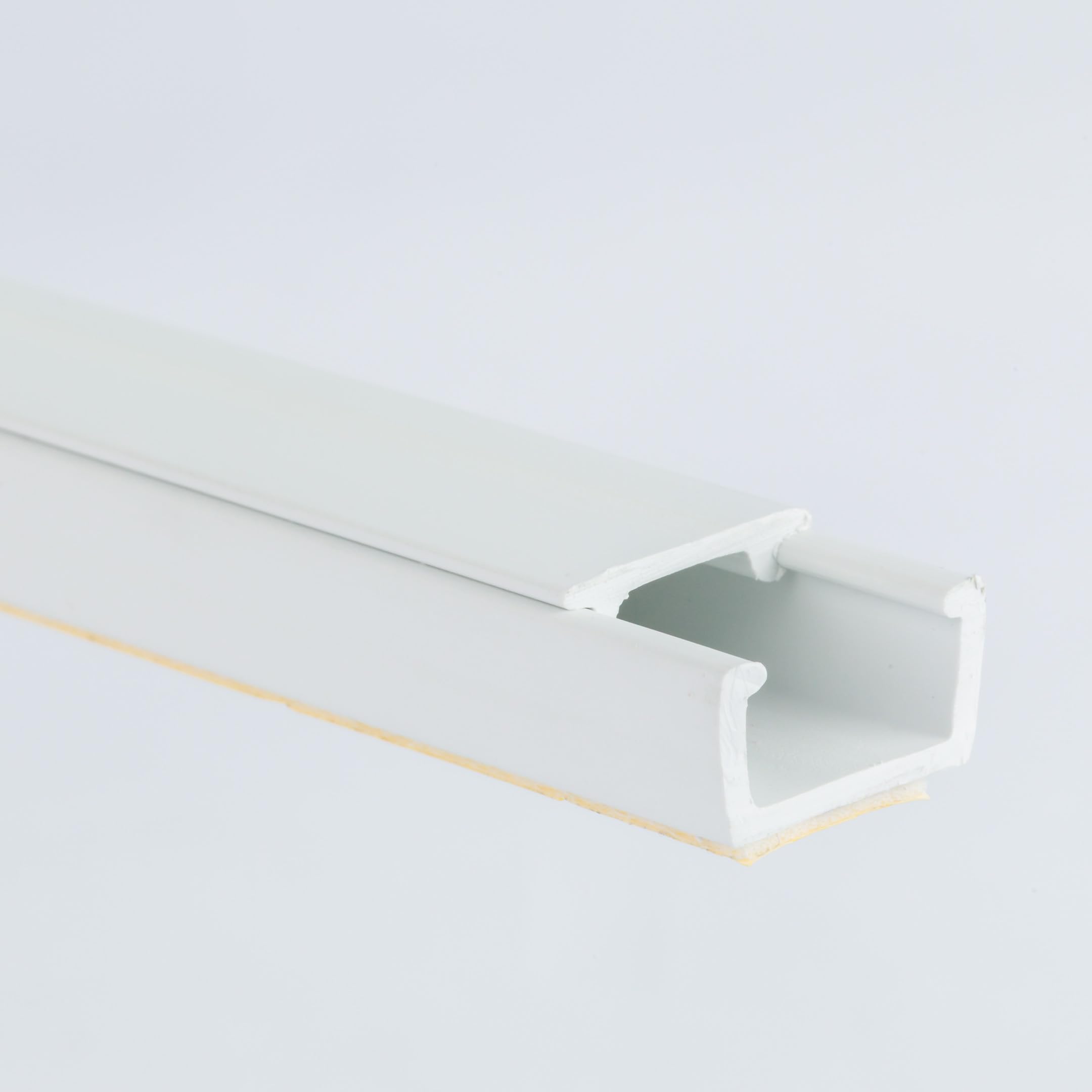 2.44M (8.01ft) White Electrical Cable Hider Trunking Self Adhesive PVC ...