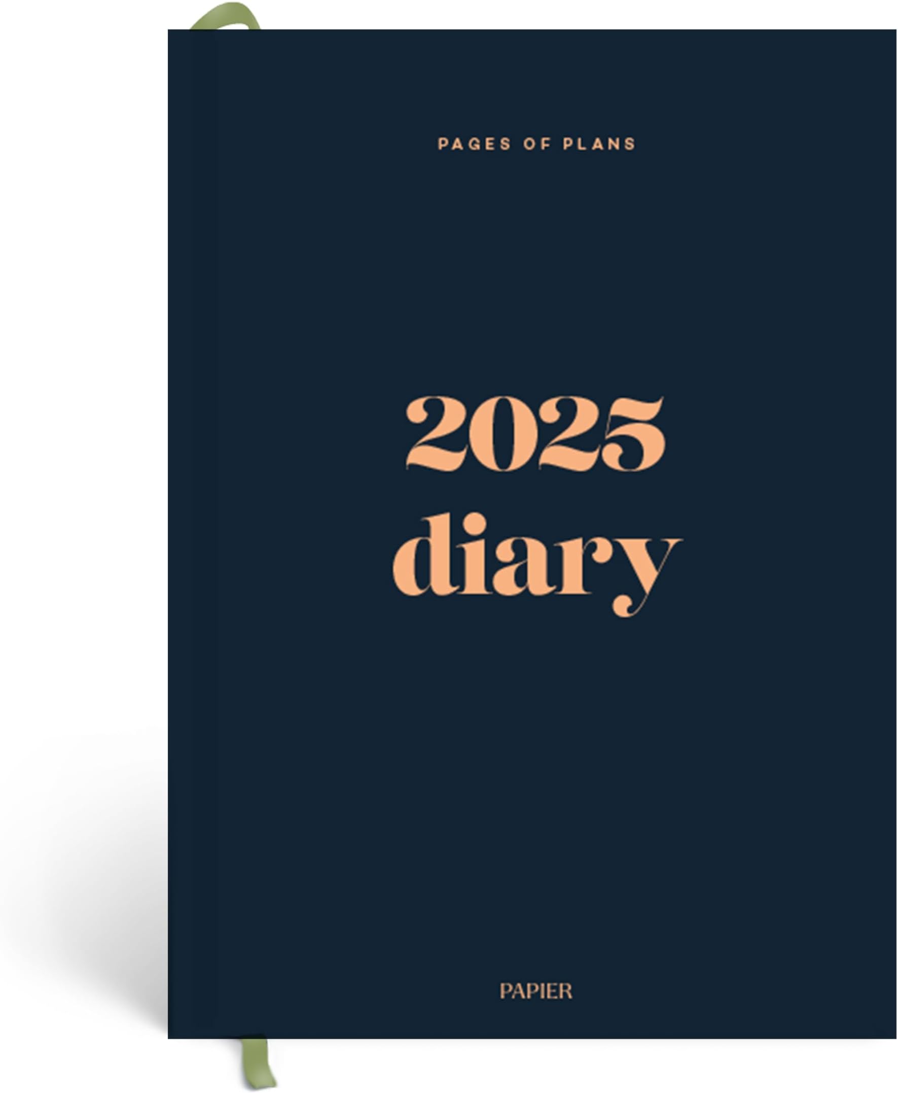 Papier Hardback Daily 2025 Diary - Navy Blue | A5 Hard Cover Essential ...