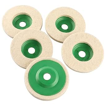 Amazon.com: WENHUALI 4 Inch Wool Felt Polishing Wheel Disc, 5 Pack ...