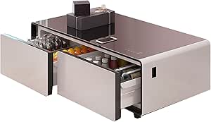 Smart Coffee Table, Living Room End Table with Built in Fridge and ...