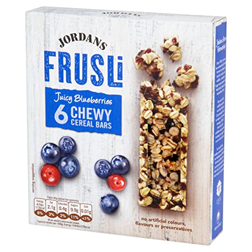 Jordans Frusli Cereal Bars, Blueberry, 6 x 30g - Tastyfactory