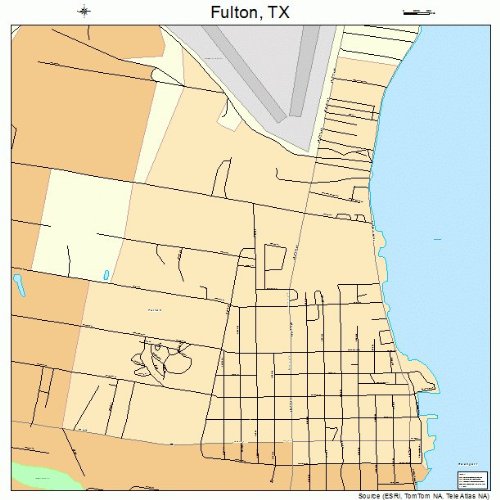 Amazon.com: Large Street & Road Map of Fulton, Texas TX - Printed ...